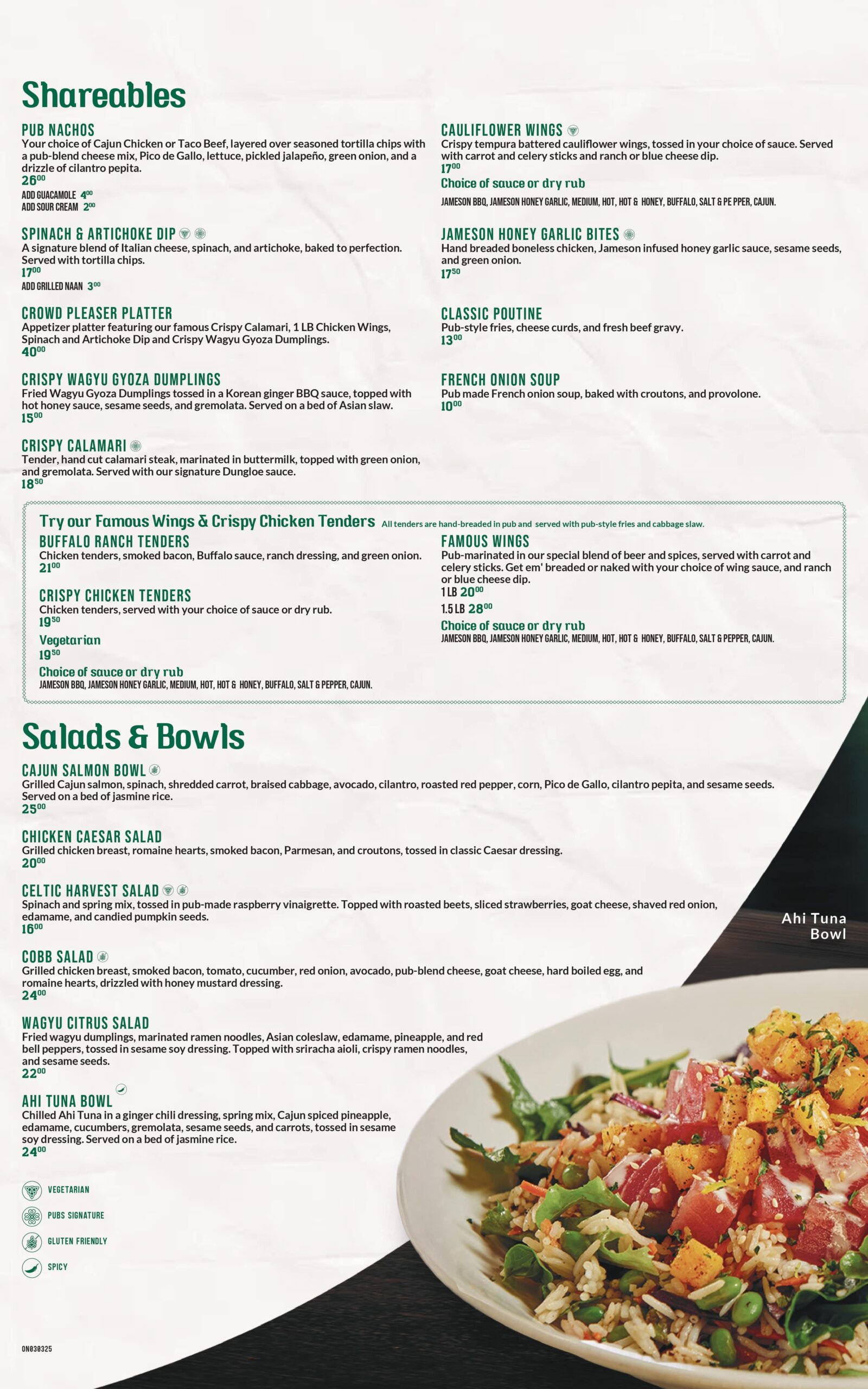 Menu Ontario