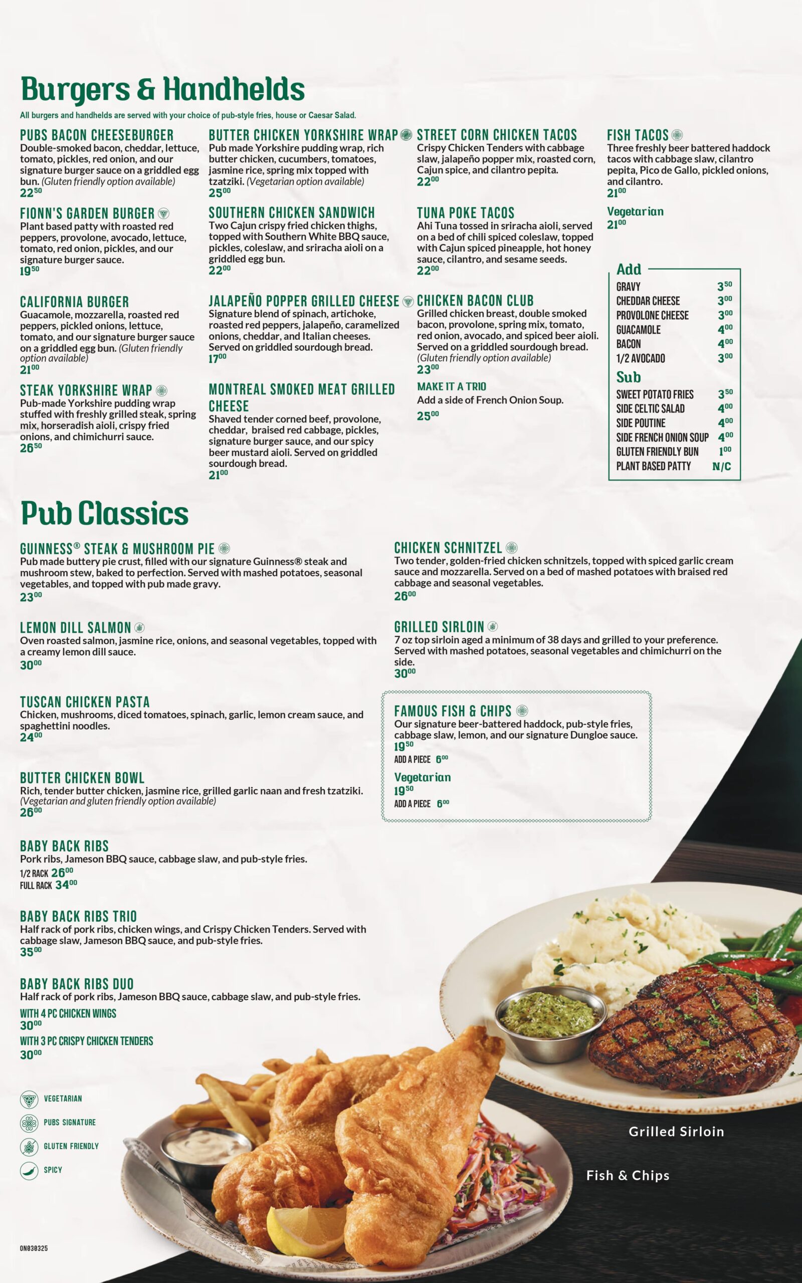 Menu Ontario