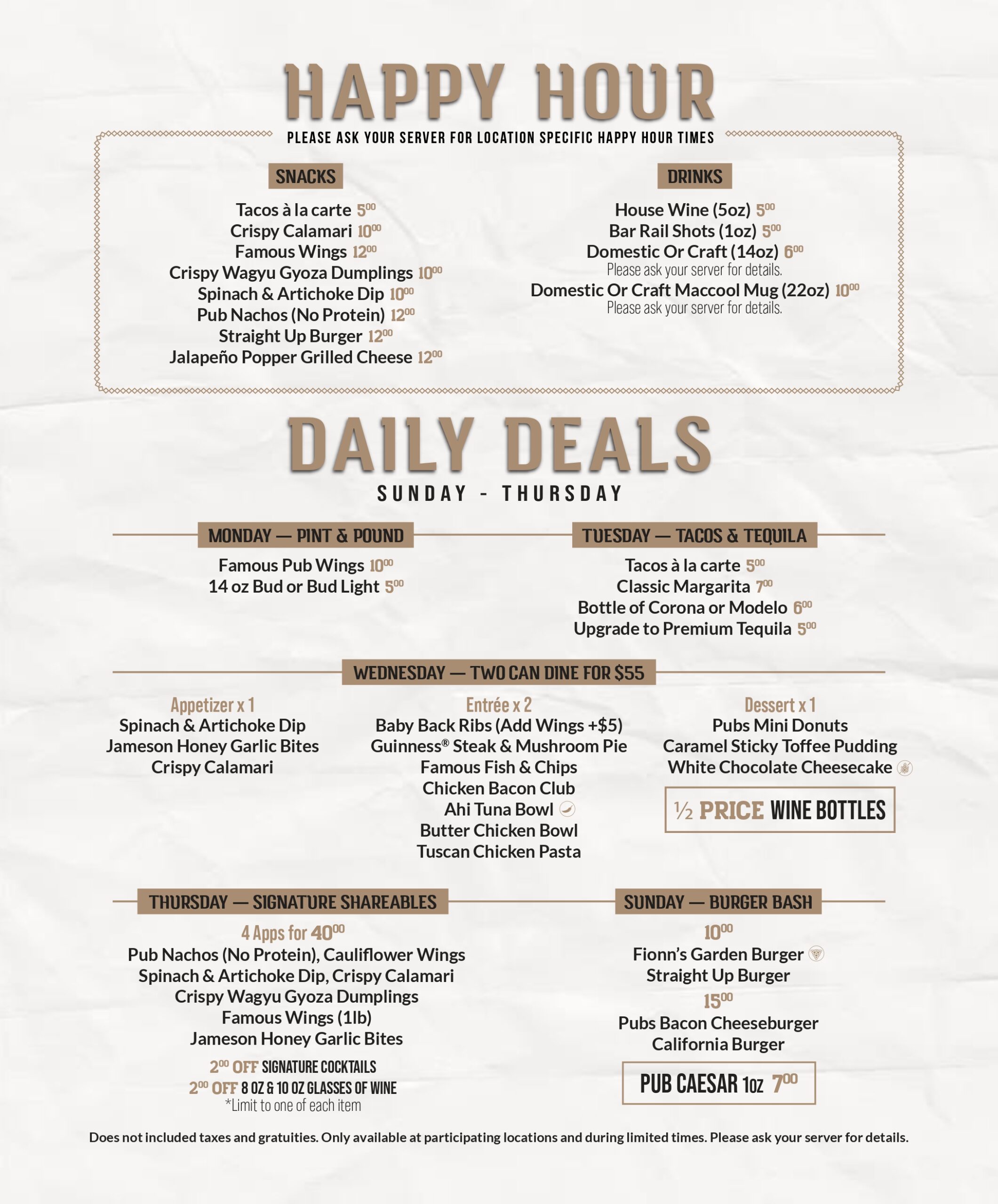 Menu Ontario